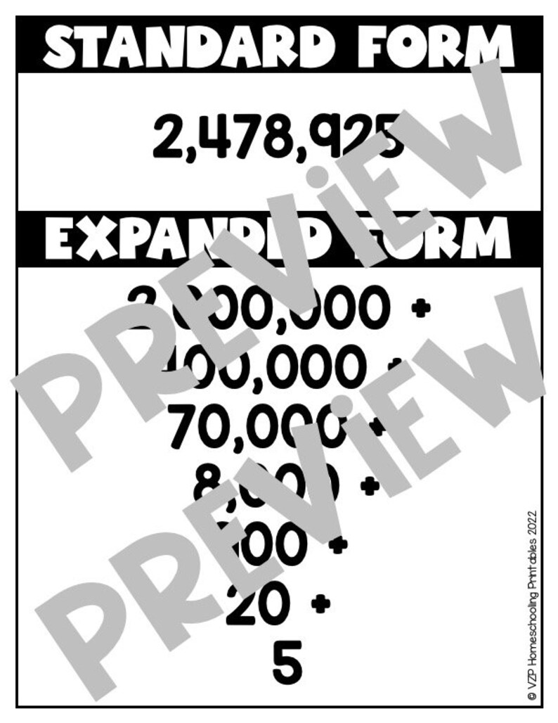 Number Forms Worksheets - Etsy