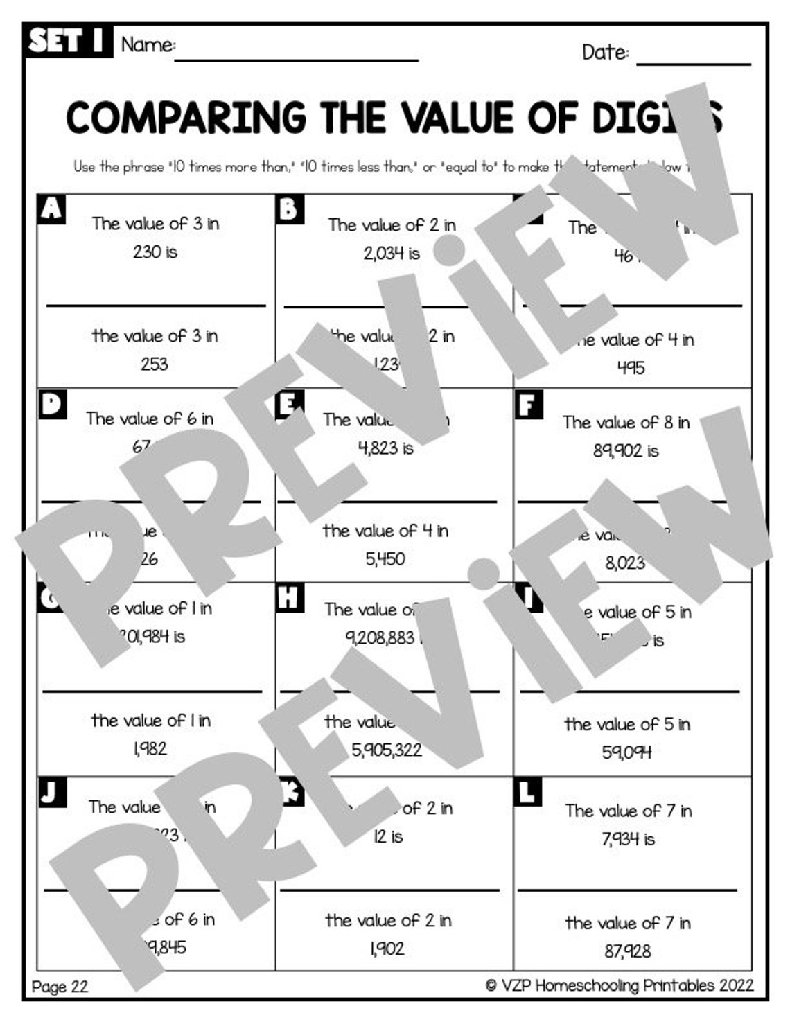 worksheet-for-place-value-etsy