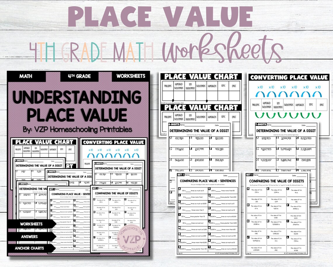 Worksheet for Place Value - Etsy