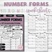 Number Forms Worksheets - Etsy