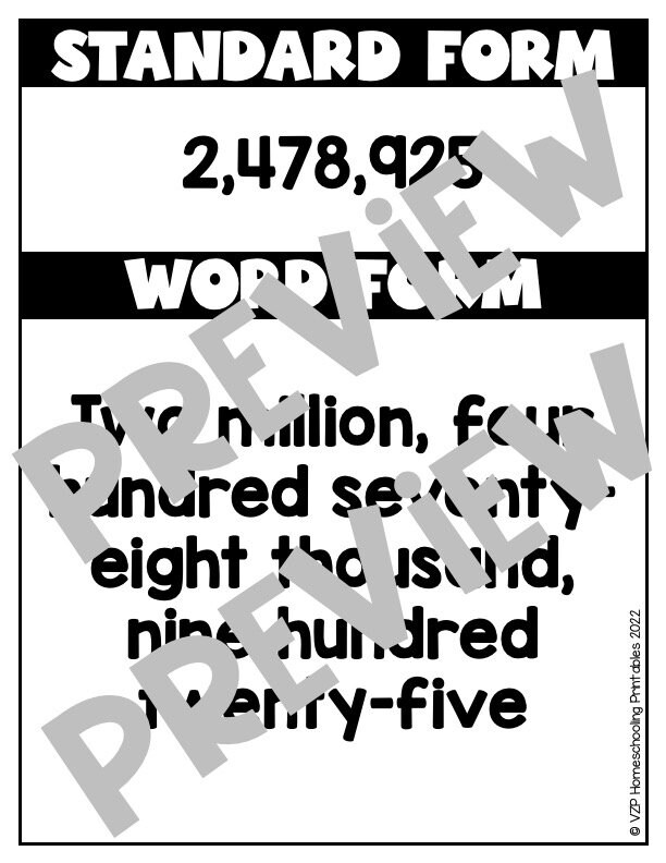 Number Forms Worksheets - Etsy