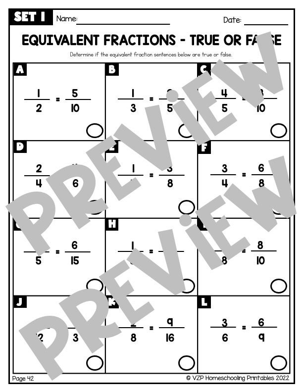Worksheets for Equivalent Fractions (4.NF.A.1) - Etsy