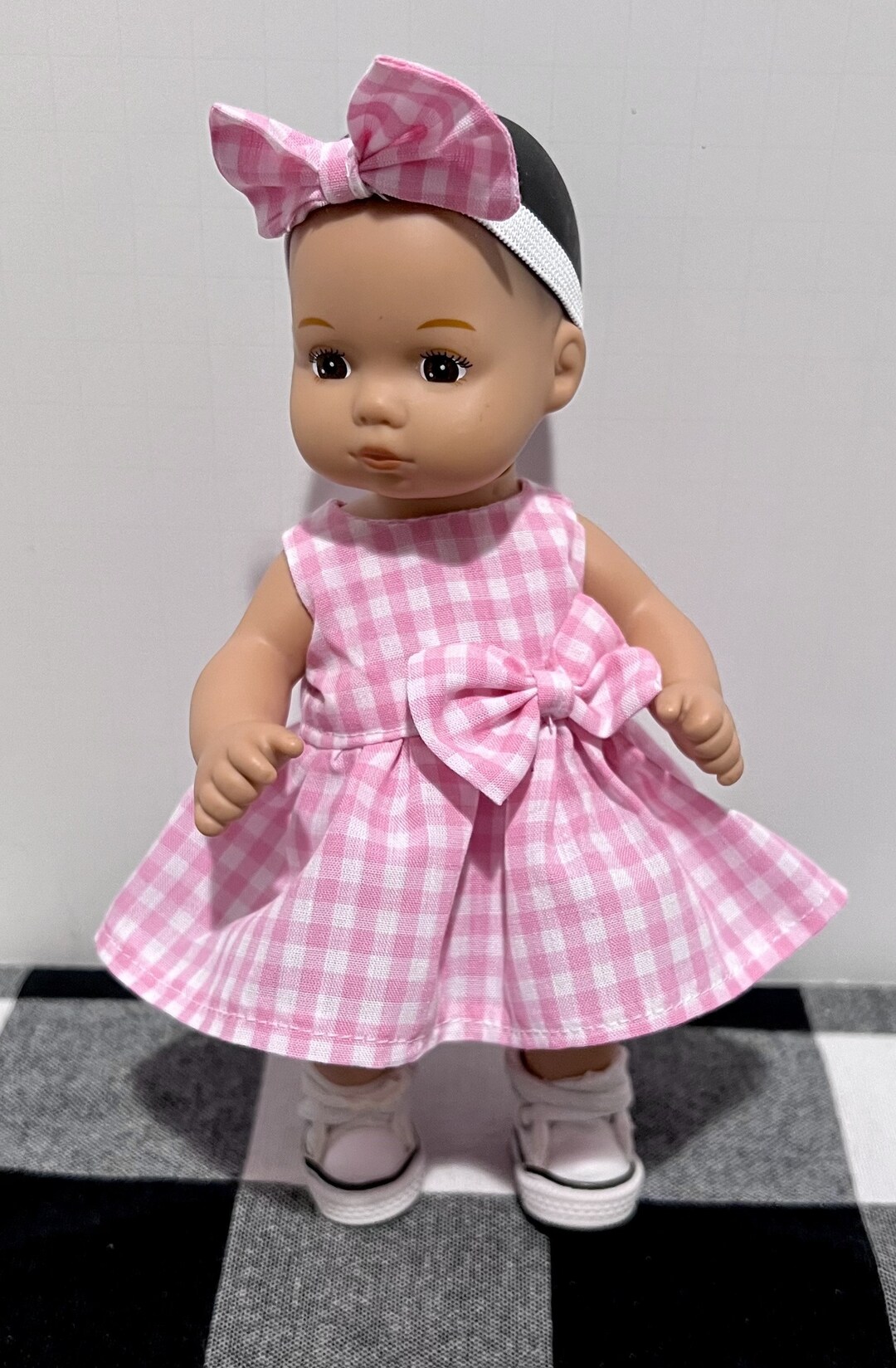 Barbie Inspired Pink Gingham Dress for 8 Inch Dolls Like - Etsy