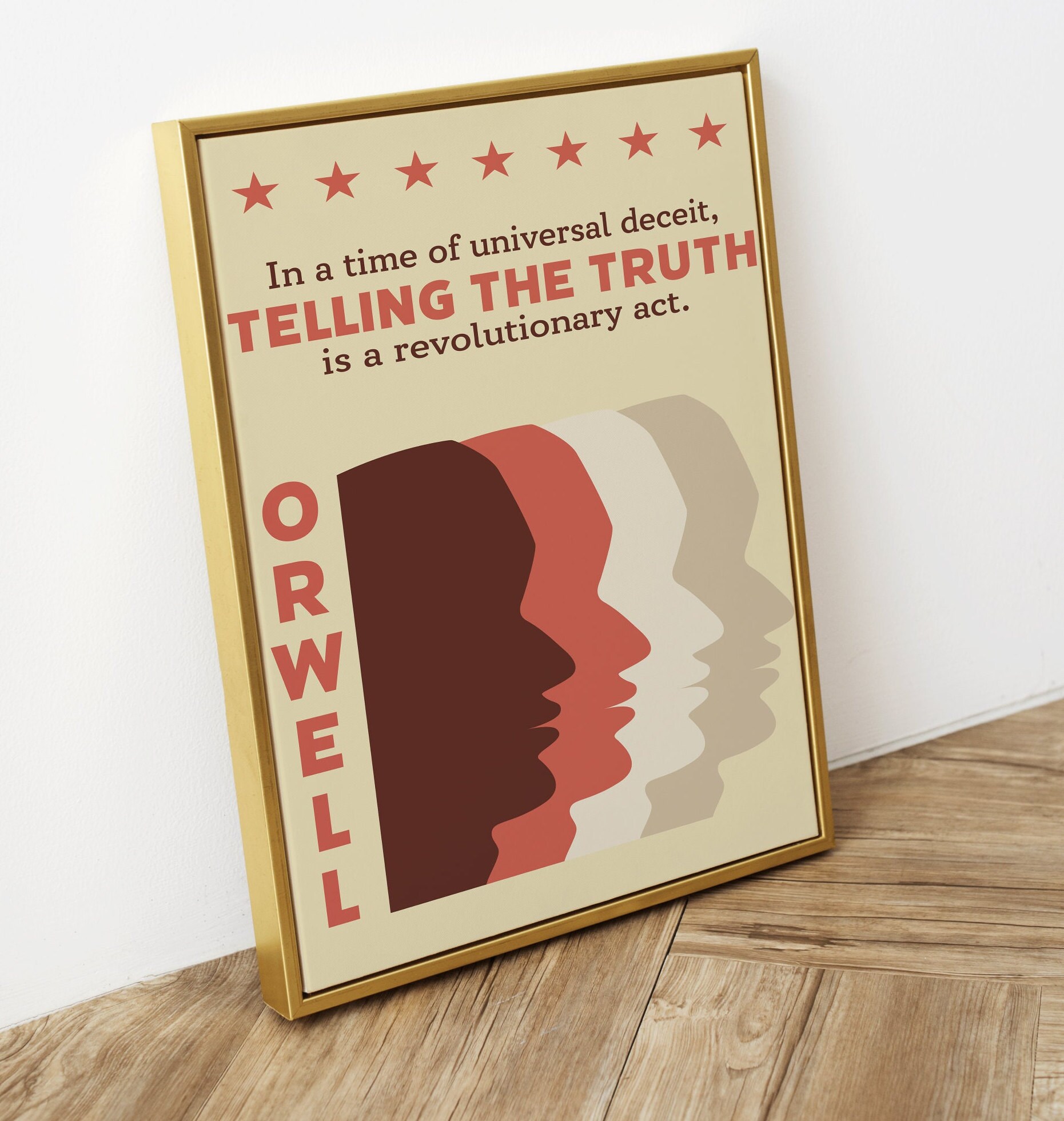 Printable Set of 5 Orwell Poster | Eclectic Gallery Wall 1984 George ...