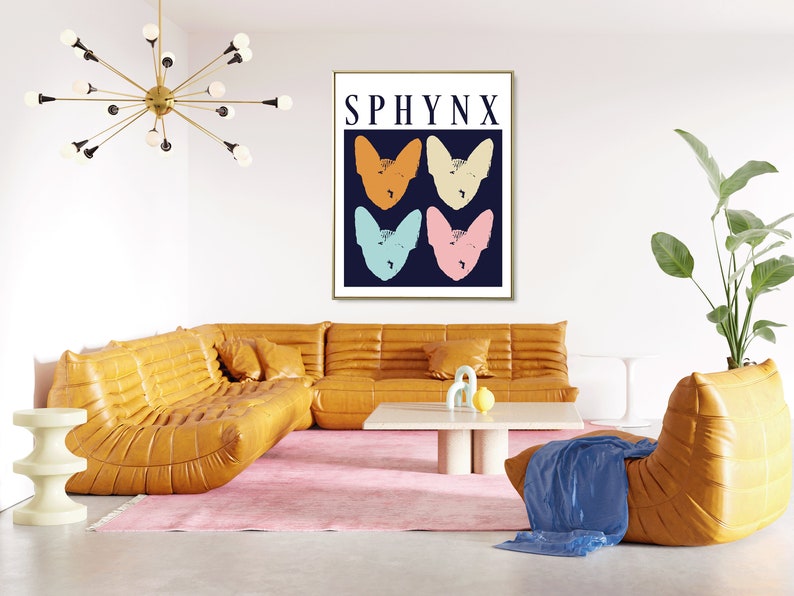 Sphynx Cat PRINTABLE Wall Art | Hairless Cat Poster | Apartment Sphinx ...