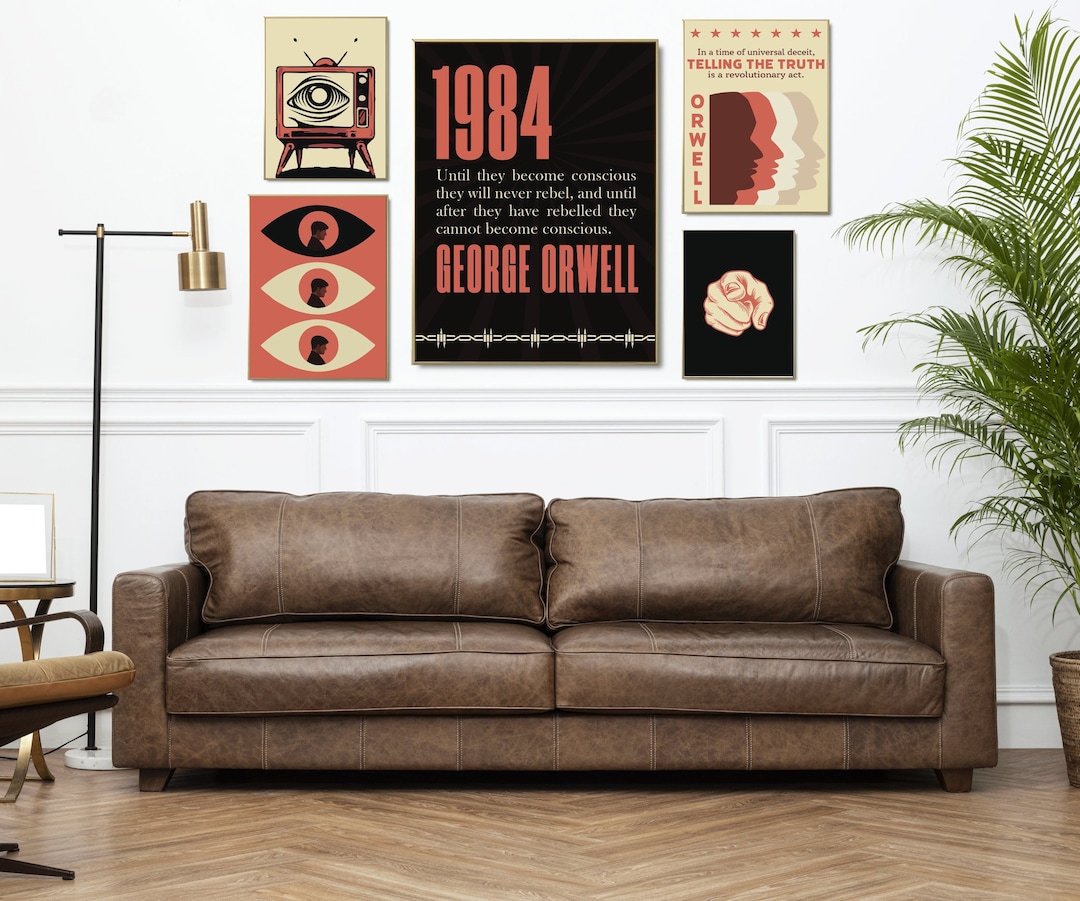 Printable Set of 5 Orwell Poster | Eclectic Gallery Wall 1984 George ...