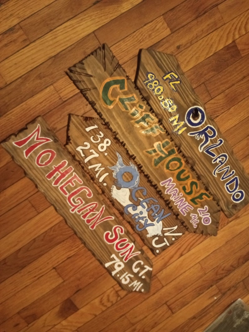 Custom Directional Mileage Signs - Etsy