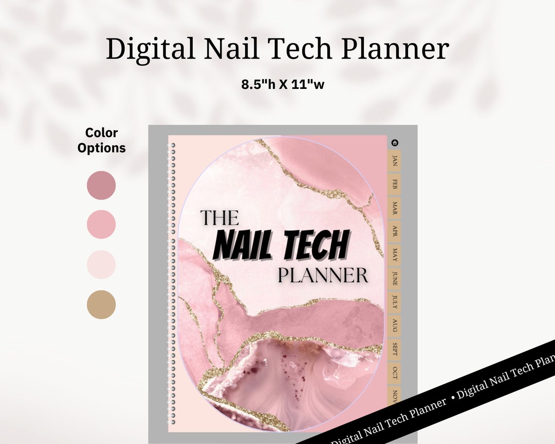 Digital Nail Tech Planner , Goodnotes Planner, Yearly Planner, iPad ...