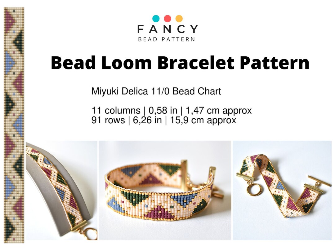 Loom Bracelet Pattern, Bead Loom Pattern, Loom Bracelet Pattern, Seed ...