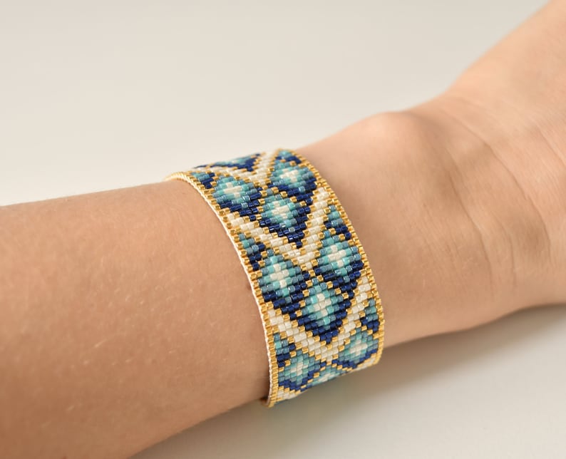 Bead Loom Pattern, Loom Bracelet Pattern, Seed Bead Loom Bracelet, Bead ...