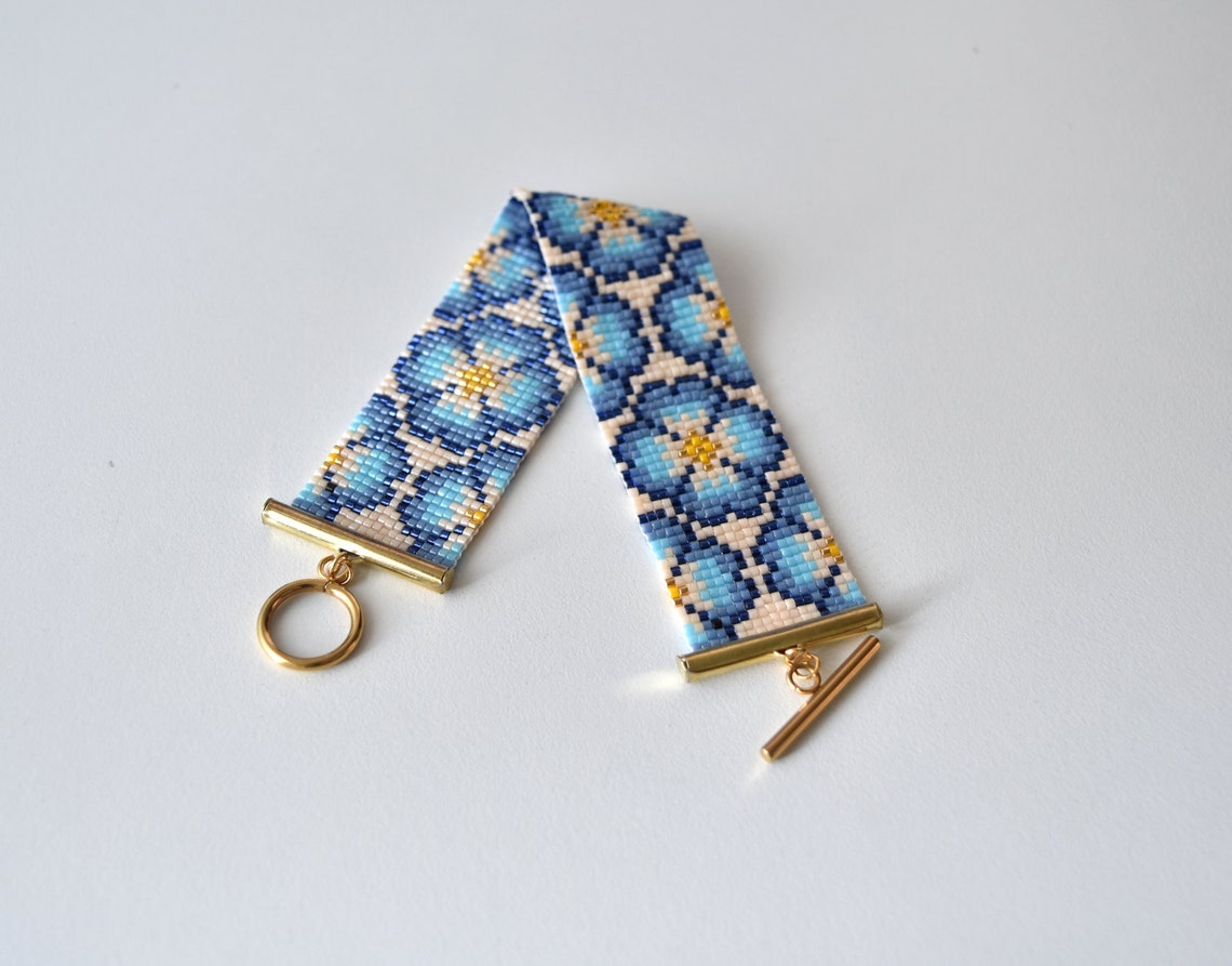 Loom Bracelet Pattern Bead Loom Bracelet Pattern Flower Bead - Etsy