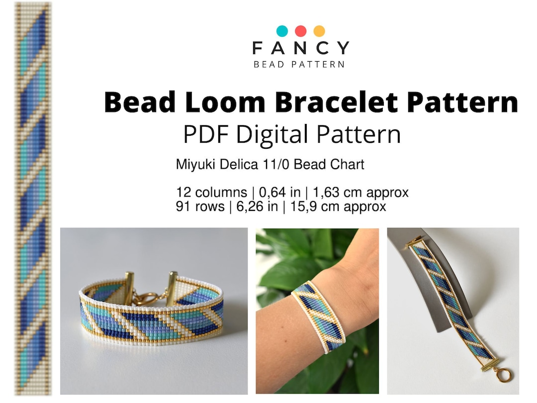 Bead Loom Pattern Loom Bracelet Pattern PDF Pattern Instant Download ...