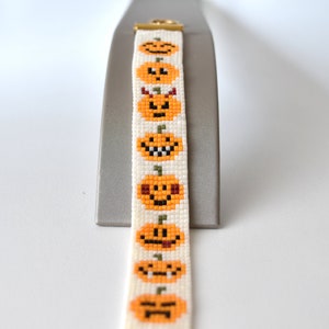 Halloween Pattern, Bead Loom Pattern, Loom Bracelet Pattern, Bead Loom ...