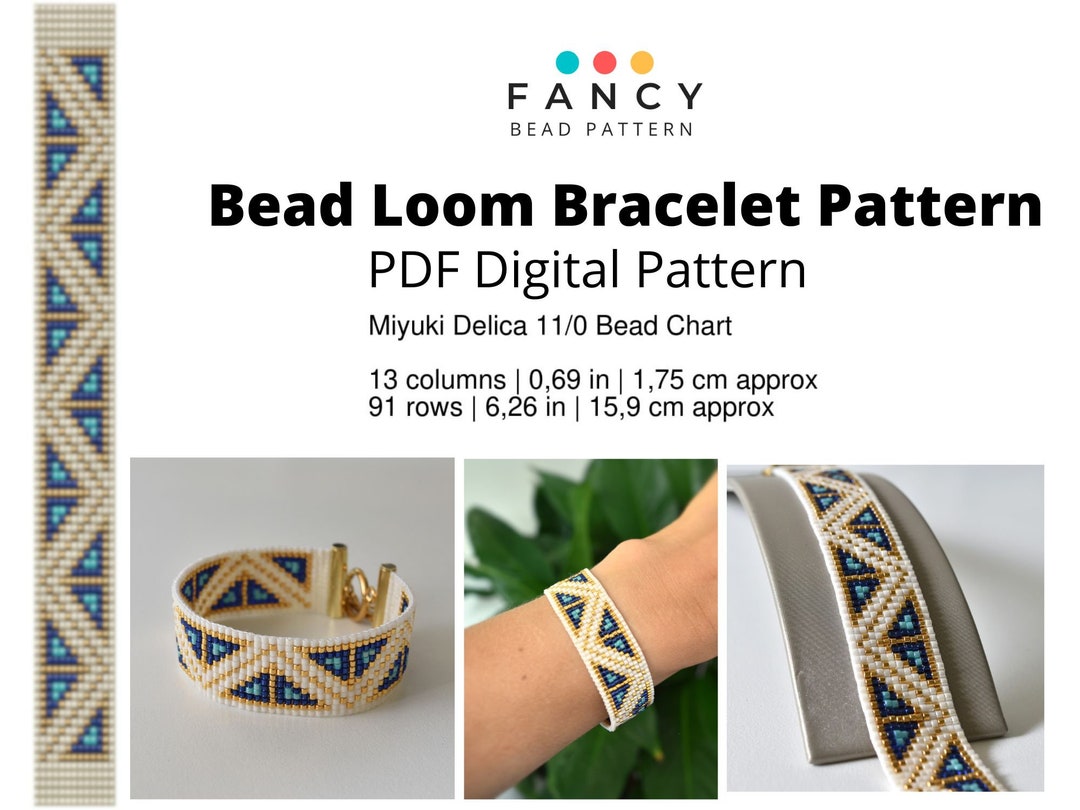 Bead Loom Pattern Loom Bracelet Pattern PDF Pattern Instant Download ...