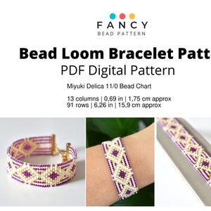 Bead Loom Pattern | Loom Bracelet Pattern | PDF Pattern Instant ...