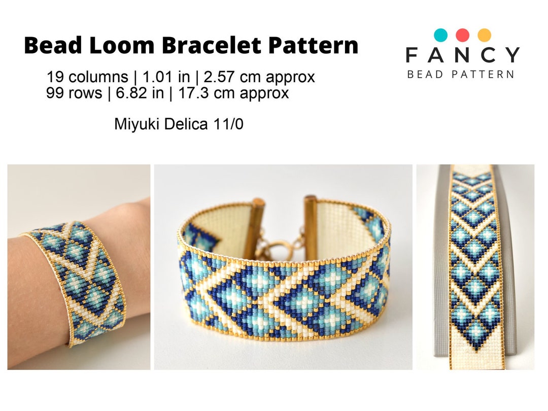 Bead Loom Pattern, Loom Bracelet Pattern, Seed Bead Loom Bracelet, Bead ...