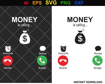 Money is Calling Svg - Etsy