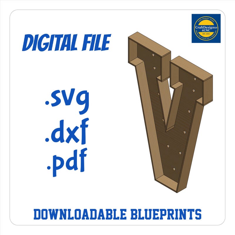 Wooden Letter V - Etsy