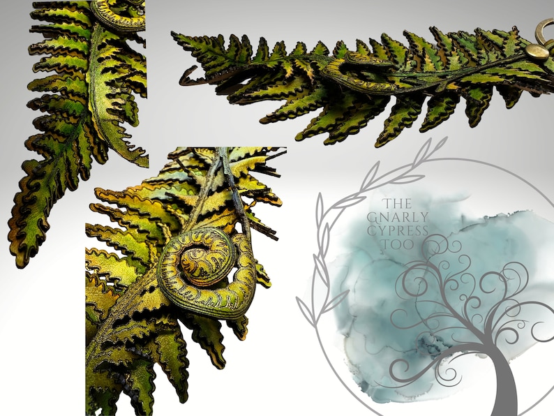 Ultra Realistic Fern Leather Bag Charm and Keyring Keychain - Etsy