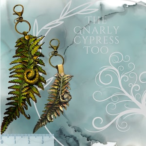 Ultra Realistic Fern Leather Bag Charm and Keyring Keychain Accessory ...