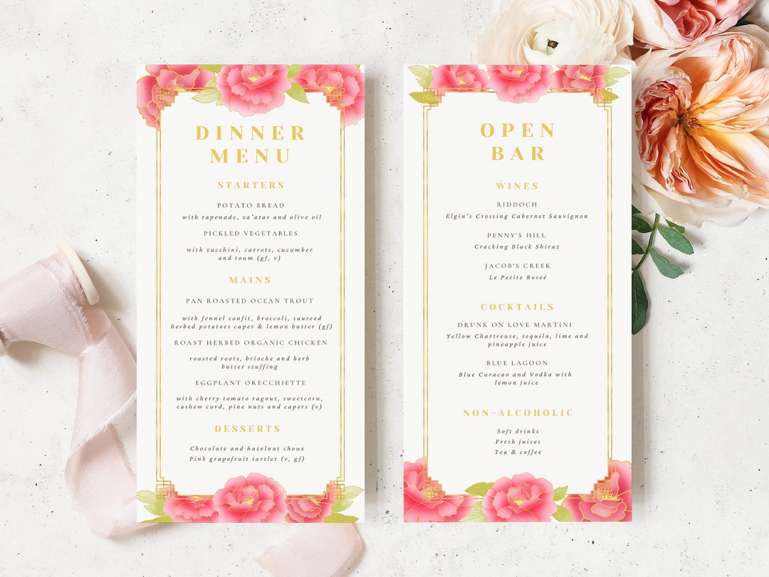 Asian Wedding Menu Card Bar Menu Template Dinner Party Menu Etsy asian-wedding-menu-card-bar-menu-template-dinner-party-menu-etsy