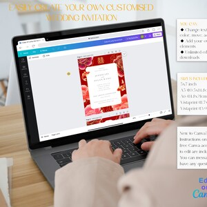 Chinese Wedding Invitation Template, Modern Chinese Invitation Card ...