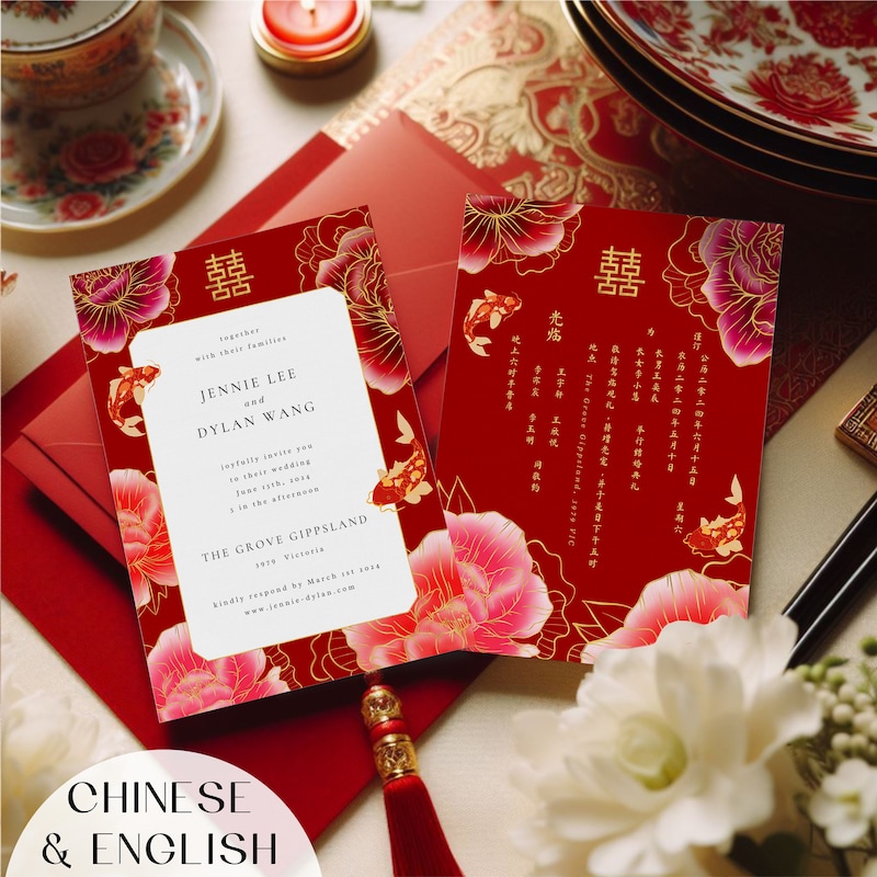 Chinese Invitation - Etsy