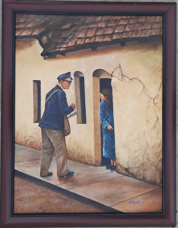 Handpainted Honest Postman Acrylic Oil Painting - Etsy