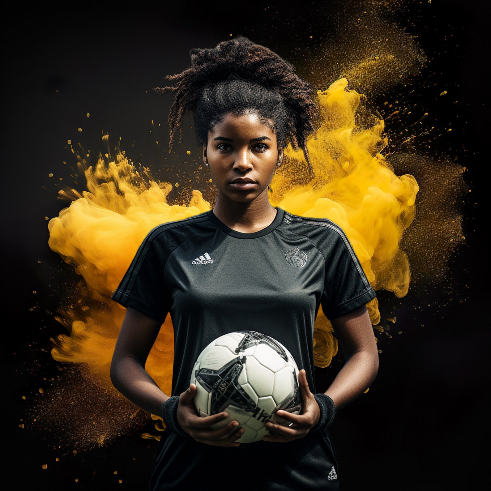 Yellow Sports Background, Sports Backdrop, Particle Explosion, Smoke ...