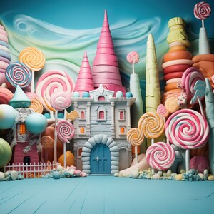 Candyland Style Digital Photo Backdrops, Digital Photo Backgrounds - Etsy