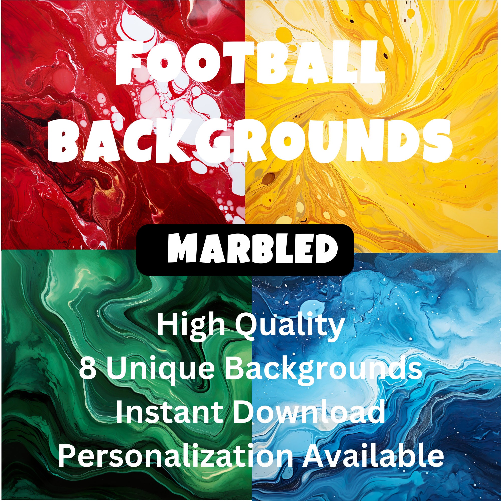 Football Background, Marbled Background, Sports Backdrop, Red, Blue ...