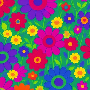 Retro Flowers Background, Phone Background Retro Flowers, Background ...