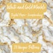 Marble Digital Paper, White Marble Digital Paper, White and Gold ...