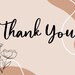 Thank You Cards Printable, Thank You Cards Boho Style, Thank You Cards Elegant, Printable Thank ...