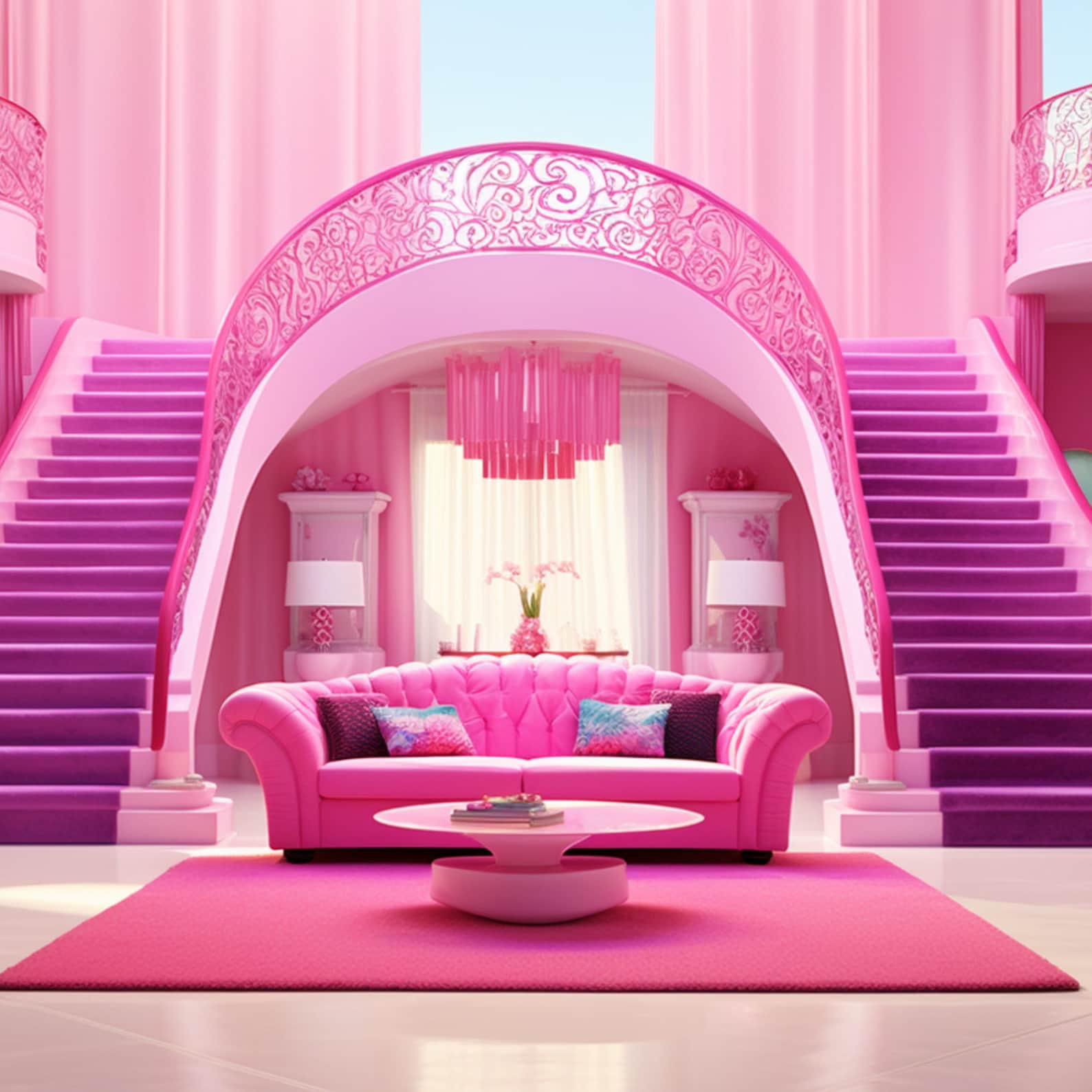 Barbie Themed Digital Backdrop, Barbie Dreamhouse Backdrop, Barbie ...