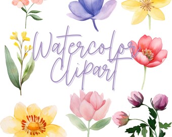 Fall Watercolor Flowers Clipart Bundle, Watercolor Clipart, Floral ...