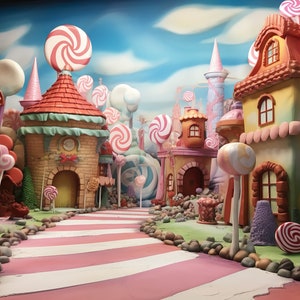 Candyland Style Digital Photo Backdrops, Digital Photo Backgrounds - Etsy