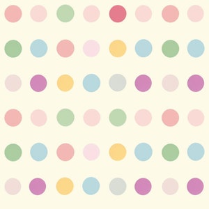 Polka Dots Digital Paper, Pastel Polka Dots Digital Paper, Polka Dot ...