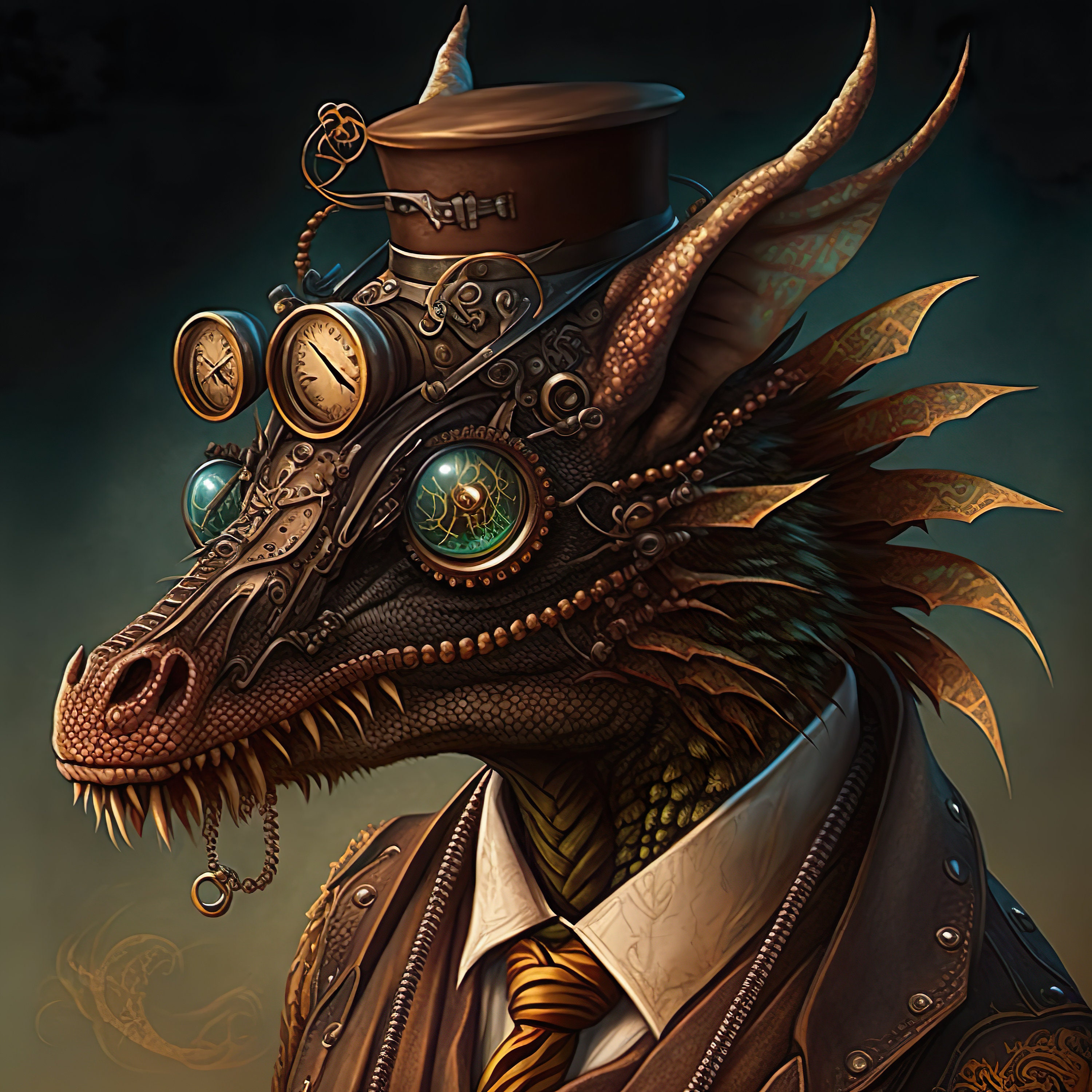 Steampunk Dragon Art