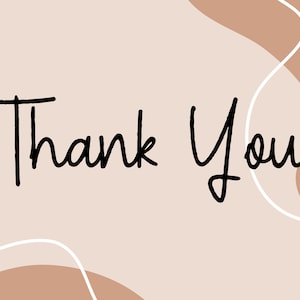 Thank You Cards Printable, Thank You Cards Boho Style, Thank You Cards Elegant, Printable Thank ...