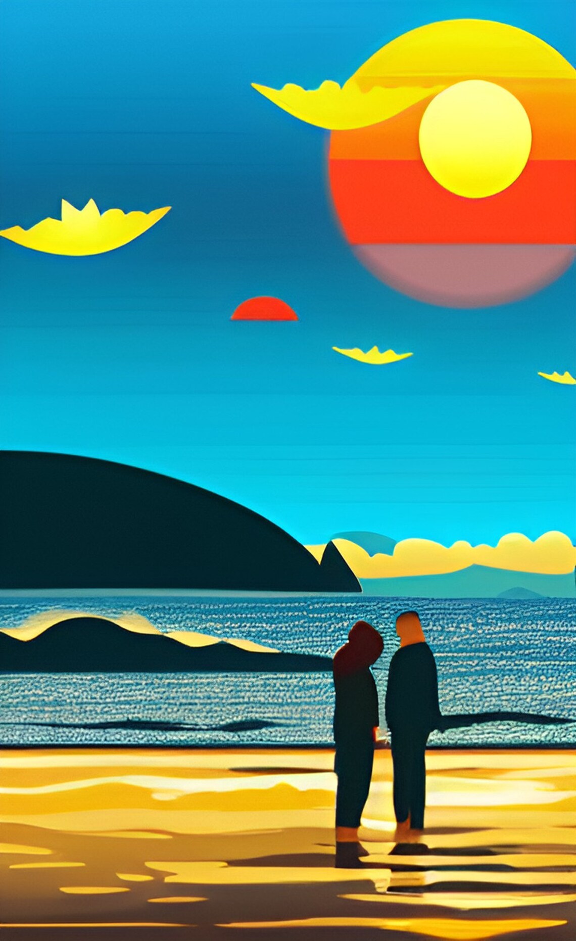 Retro Background, Retro Beach Background, Retro Beach Sunset Background ...