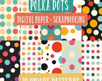 Boho Polka Dots Seamless Pattern, Surface Design, Digital Download File ...