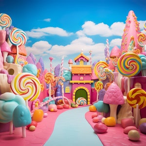 Candyland Style Digital Photo Backdrops, Digital Photo Backgrounds - Etsy