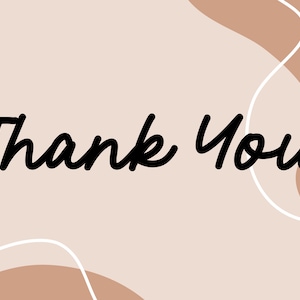 Thank You Cards Printable, Thank You Cards Boho Style, Thank You Cards Elegant, Printable Thank ...