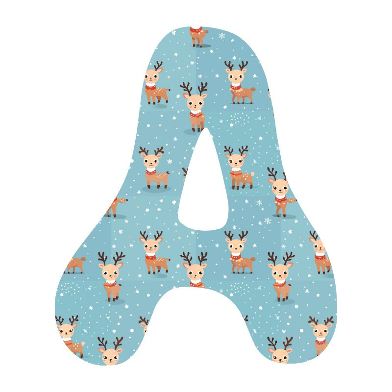 Reindeer Alphabet Reindeer Letters Reindeer PNG Xmas - Etsy