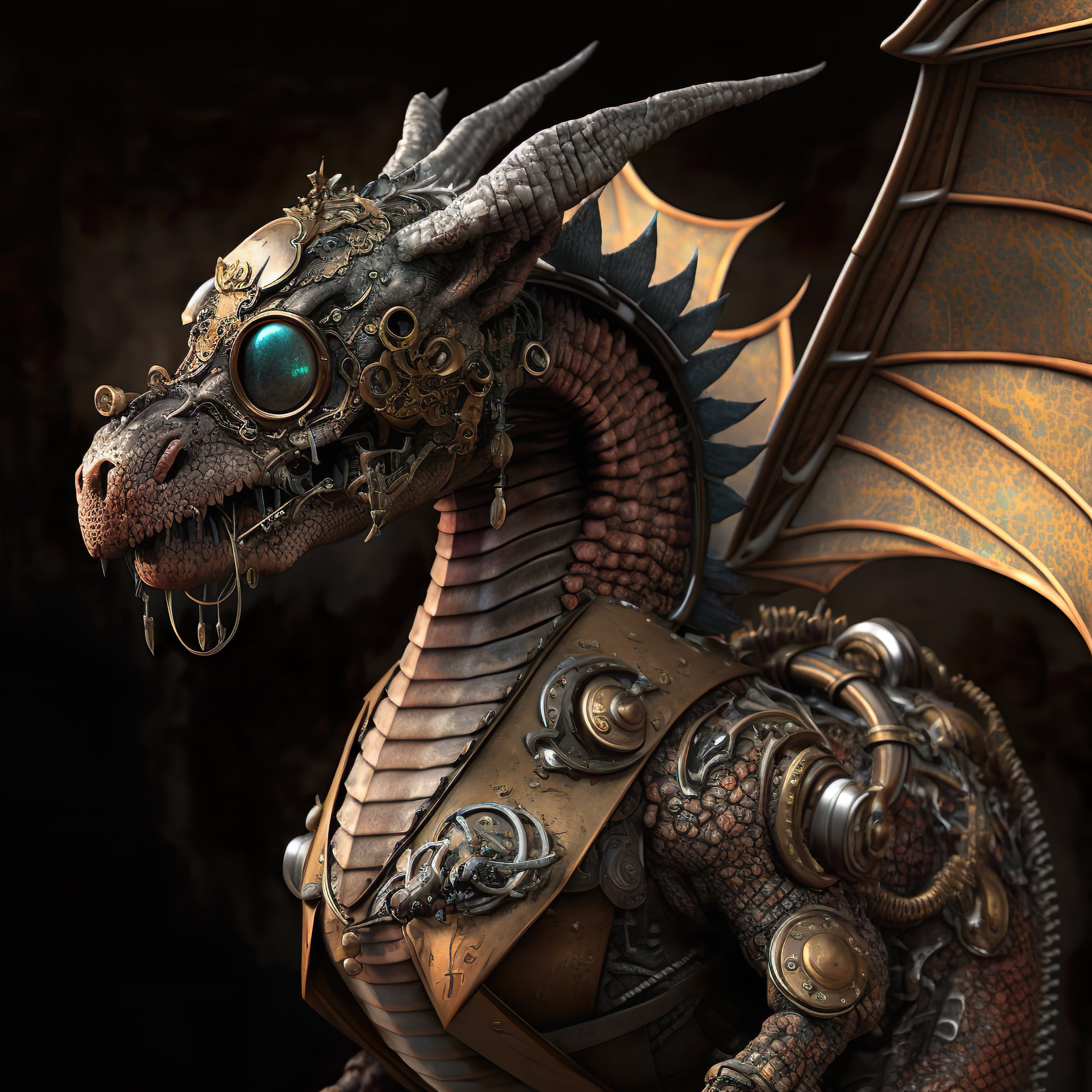 Steampunk Dragon Wallpaper