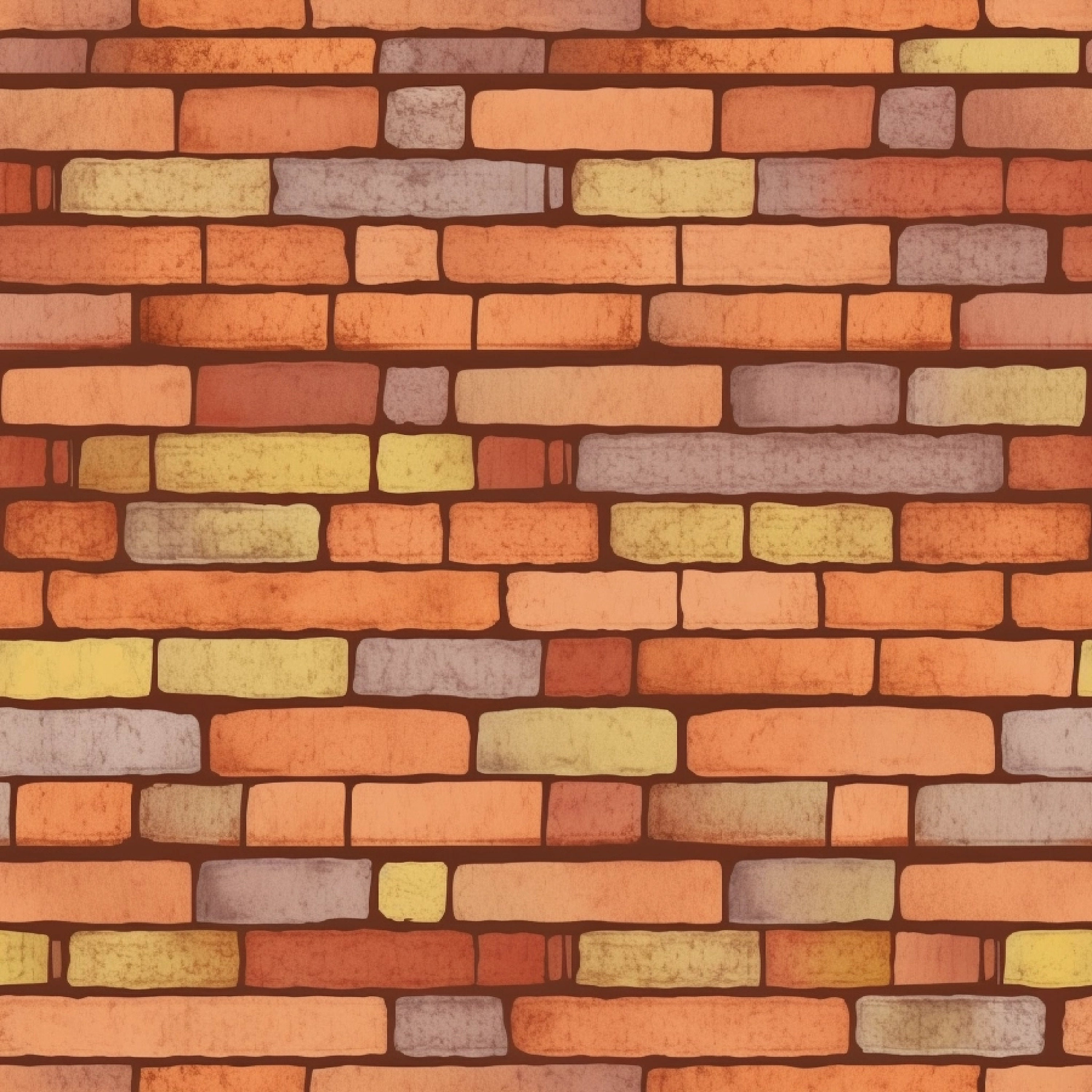Seamless Pattern Bricks, Brick Seamless Pattern, Brick Digital ...