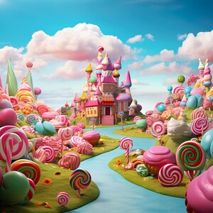 Candyland Style Digital Photo Backdrops, Digital Photo Backgrounds - Etsy