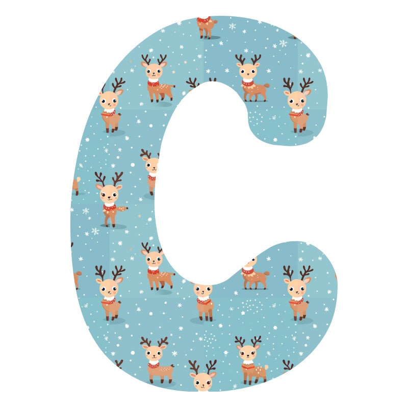 Reindeer Alphabet Reindeer Letters Reindeer PNG Xmas - Etsy