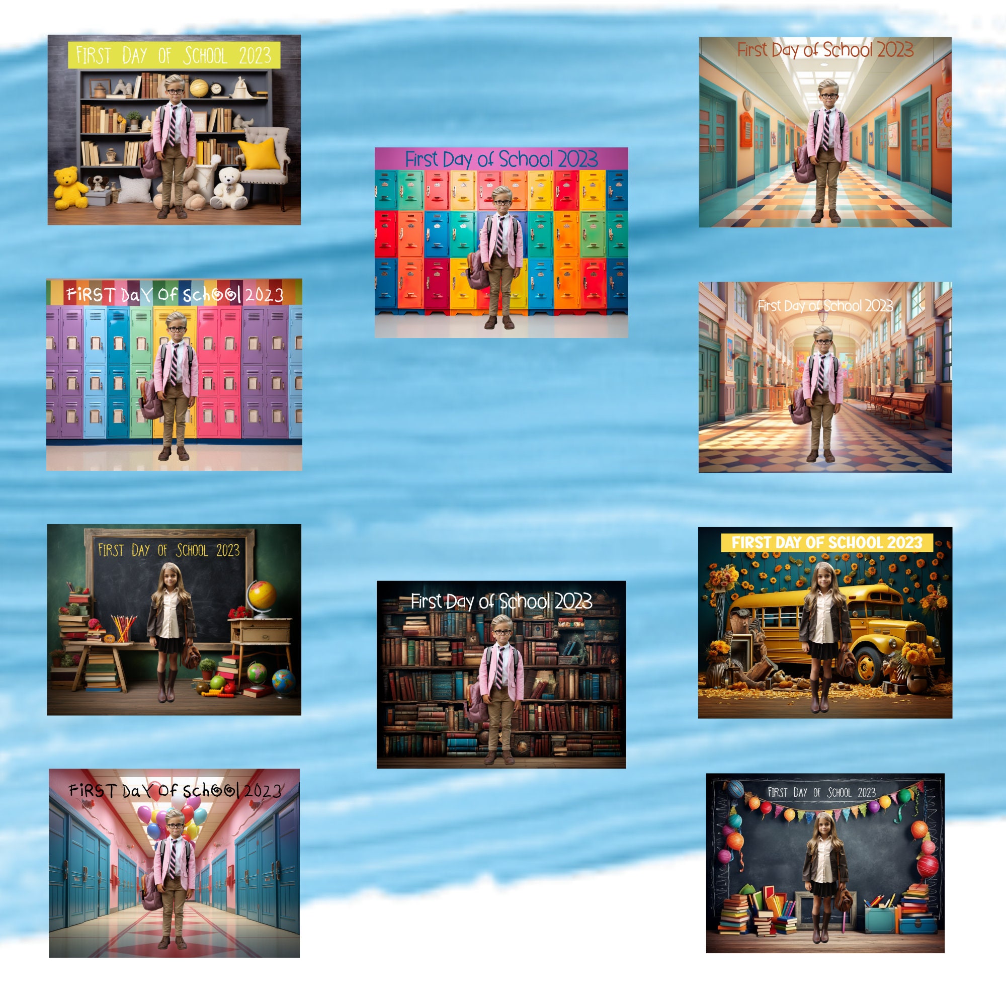 Back to School Photo Backdrops, First Day of School Photo Backdrops - Etsy